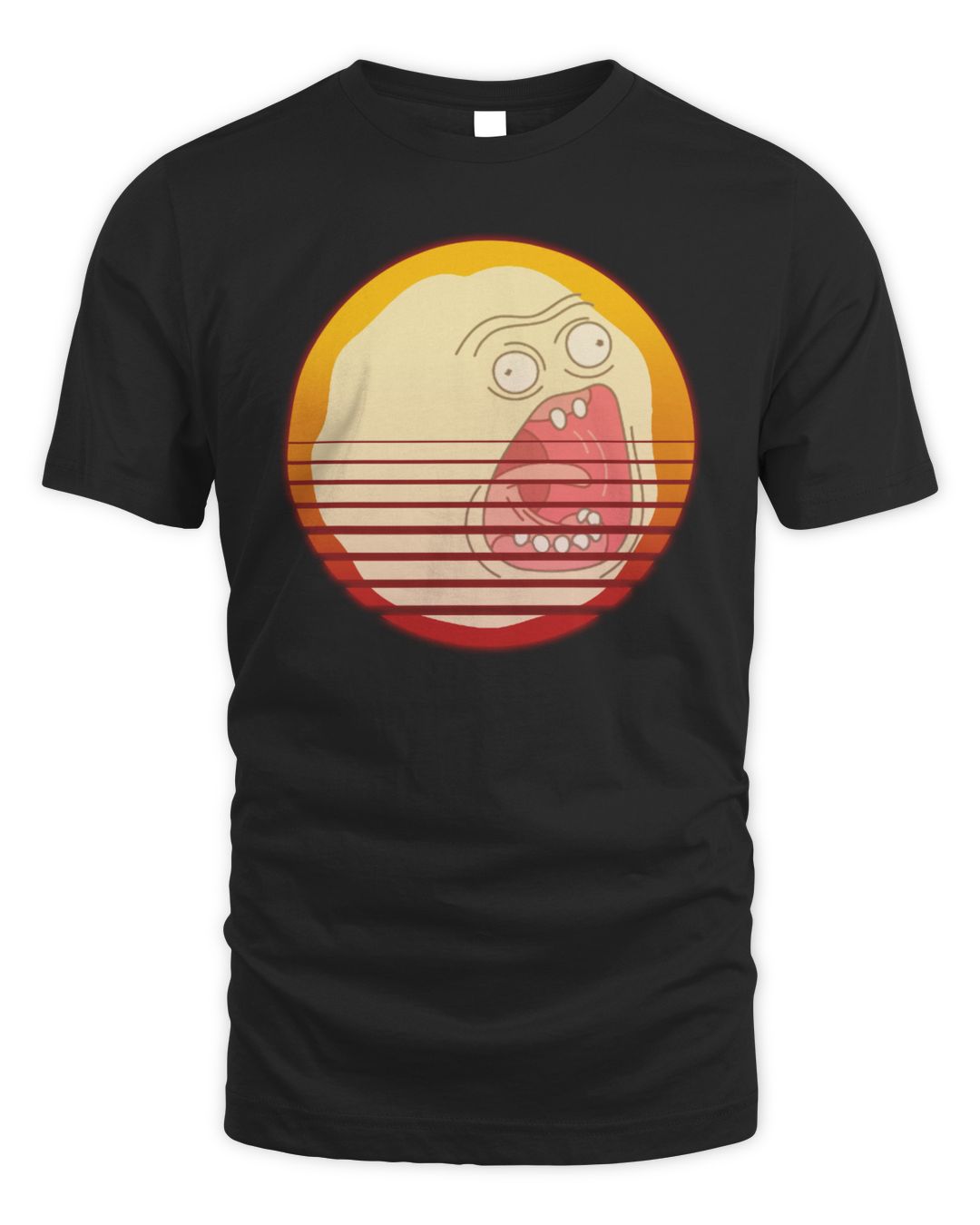 Rick and Morty Merch Vaporwave Screaming Sun Shirt | Cassivalen