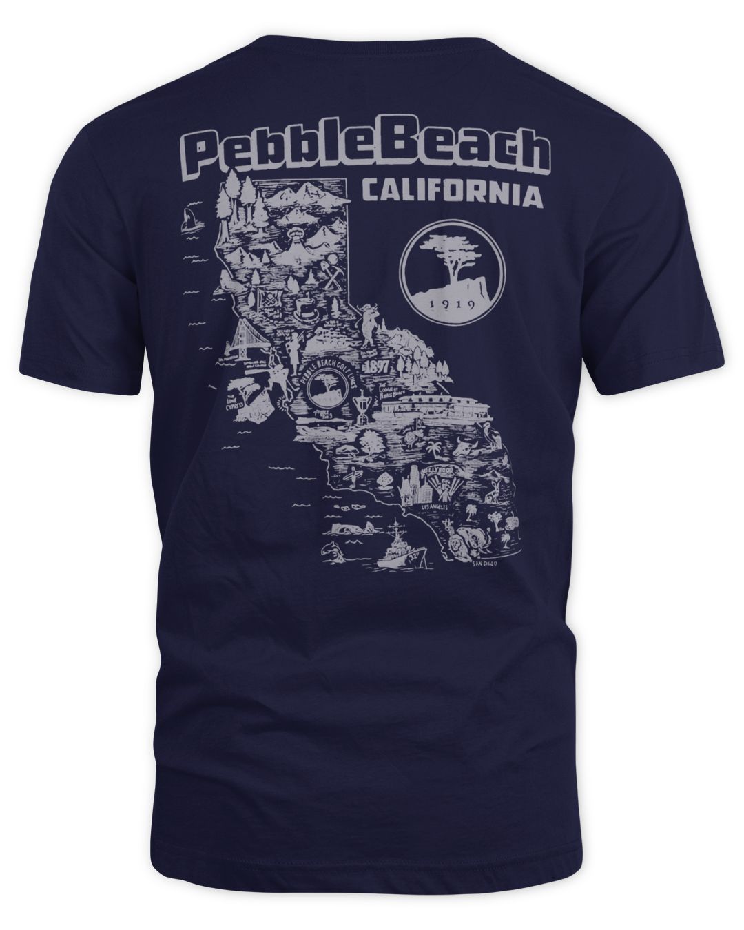 Pebble Beach Merchandise Map Shirt